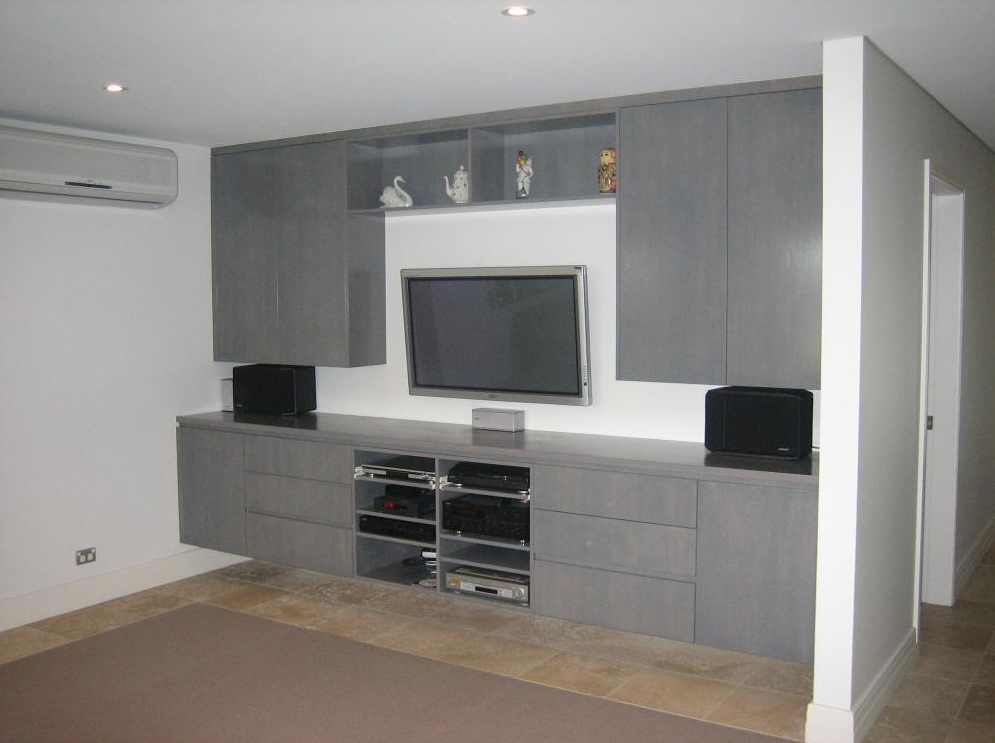 Grey Lime Vic Ash Veneer Tv Unit With Shadow Line Finger Pull Handle ...